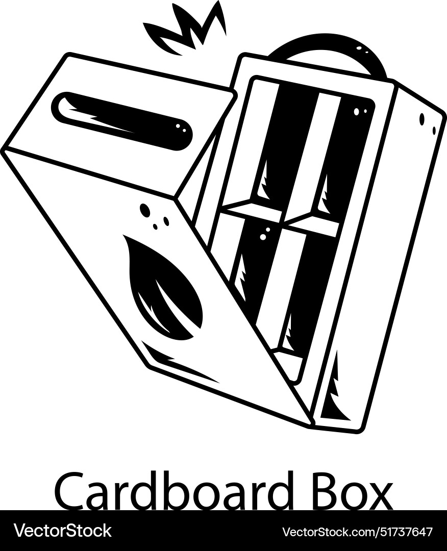 Cardboard box Royalty Free Vector Image - VectorStock