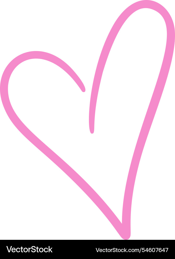 Heart symbol abstract hand-drawn graphic Vector Image