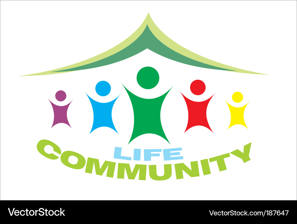 Life community symbol Royalty Free Vector Image