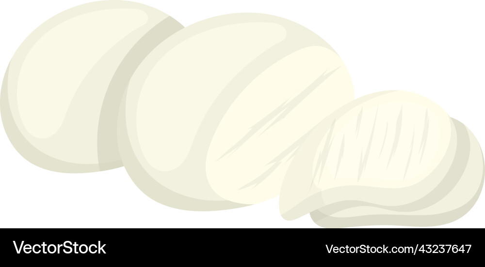 Mozzarella cheese cartoon Royalty Free Vector Image
