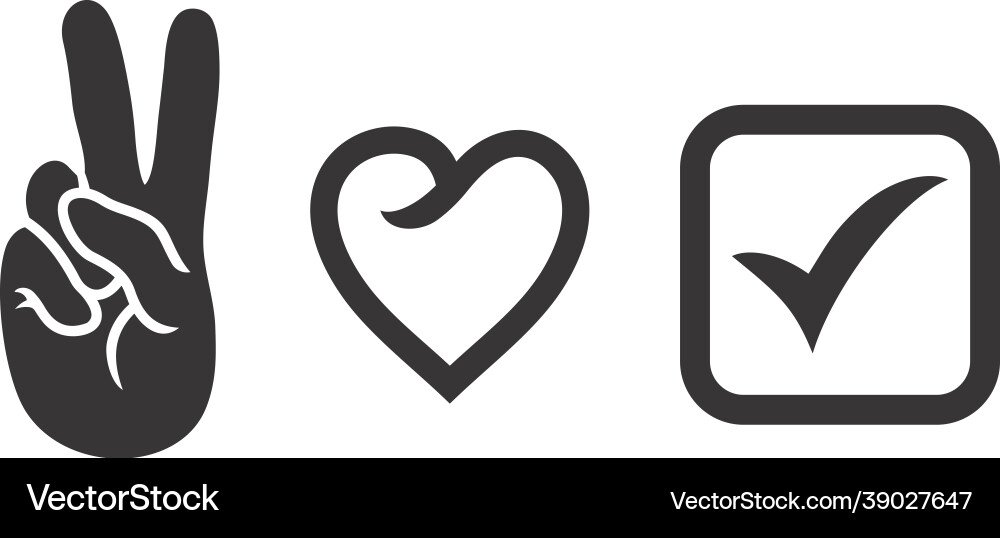 Peace love vote Royalty Free Vector Image - VectorStock