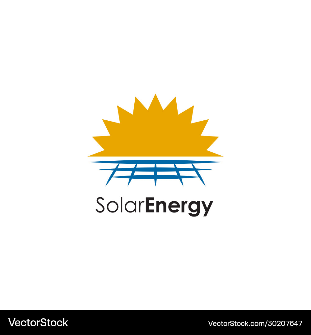 Solar energy industry logo design template Vector Image
