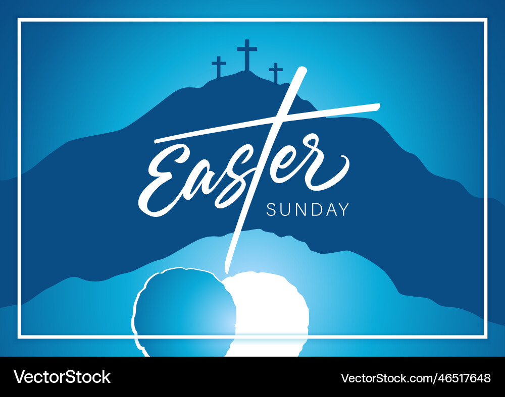 Easter Sunday Resurrection Poster Royalty Free Vector Image