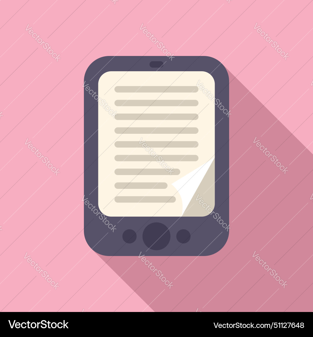 Ebook literature learn icon flat public Royalty Free Vector