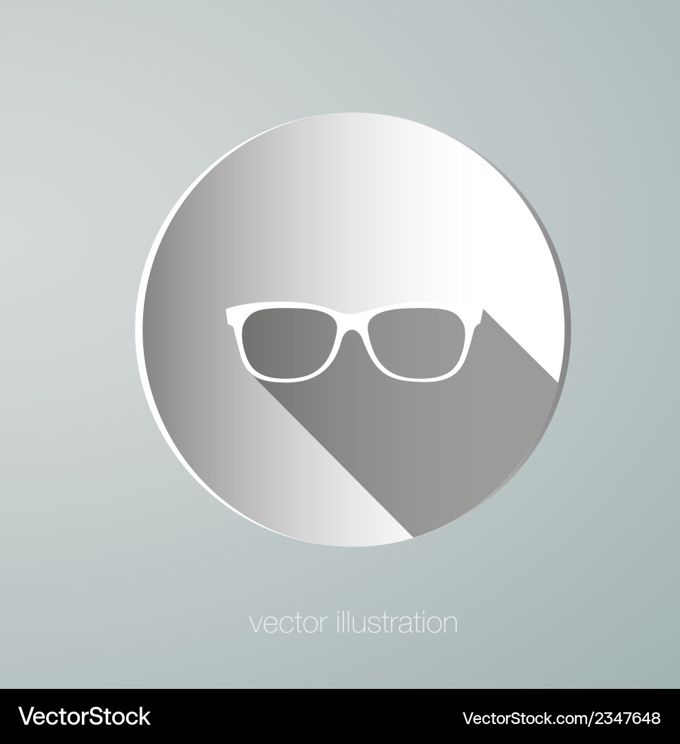 Icon paper glasses Royalty Free Vector Image - VectorStock