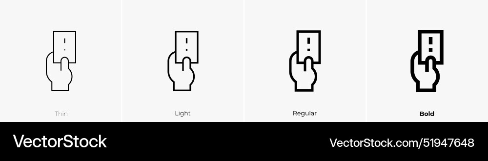 Intervention icon thin light regular and bold Vector Image