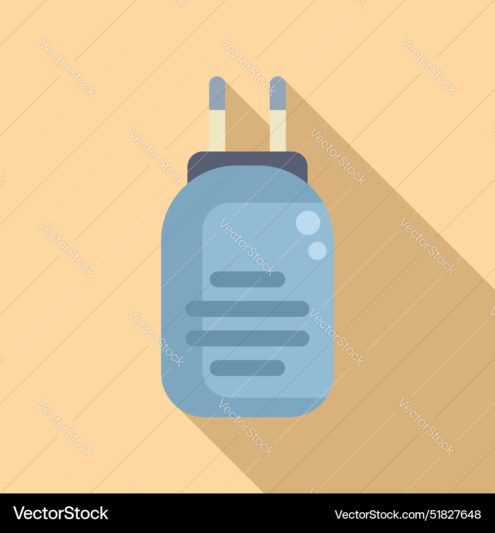 Mobile phone charger adaptor plugged in with long Vector Image