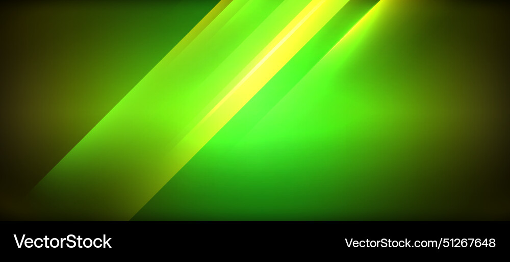 Neon green and yellow stripes on a dark background
