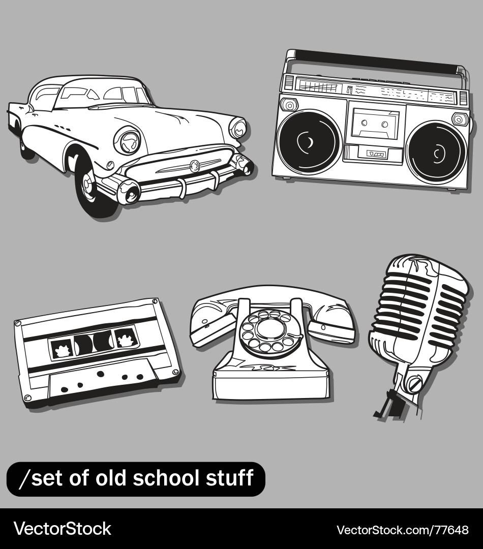 Old school Royalty Free Vector Image - VectorStock