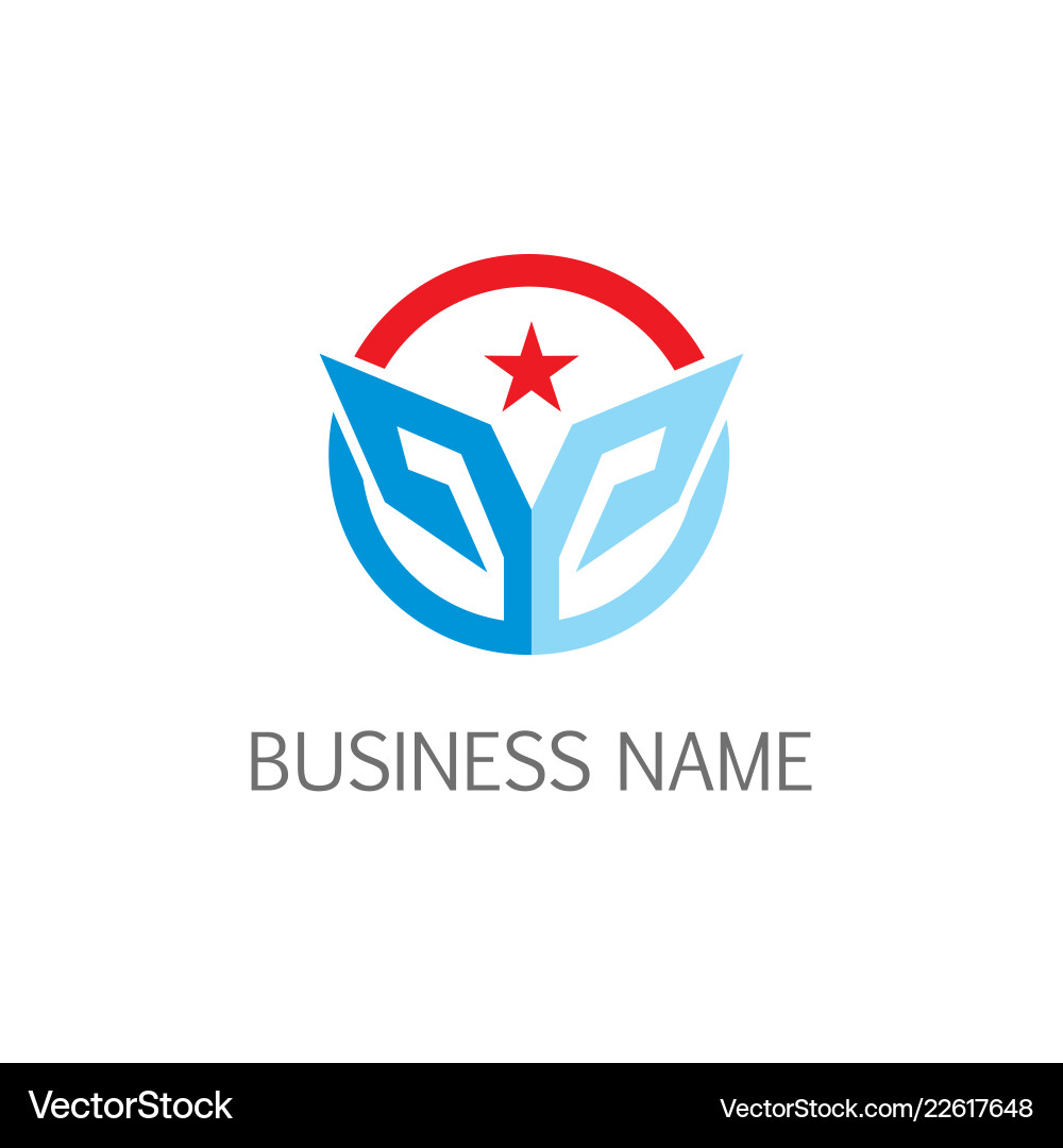 Round abstract star future design logo Royalty Free Vector