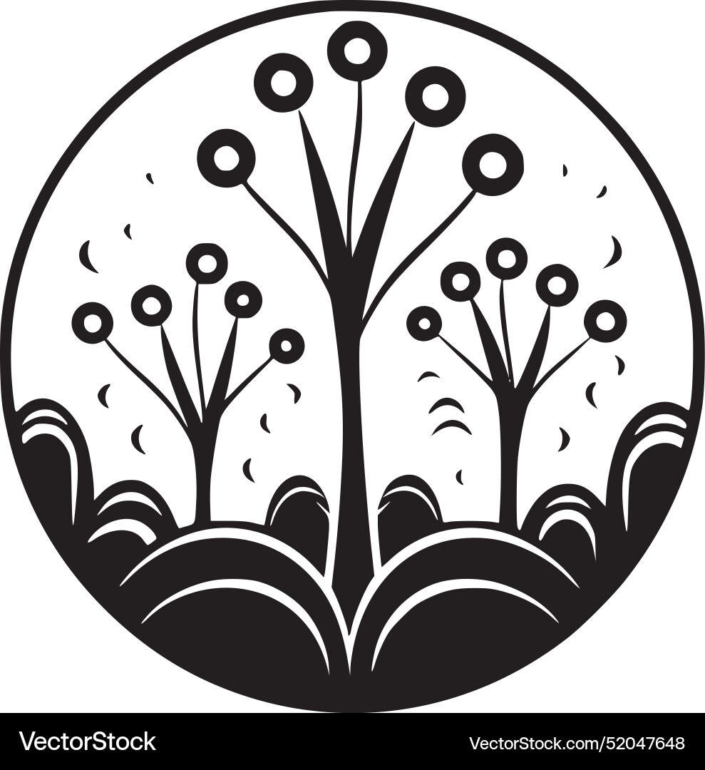 Spring - black and white isolated icon Royalty Free Vector