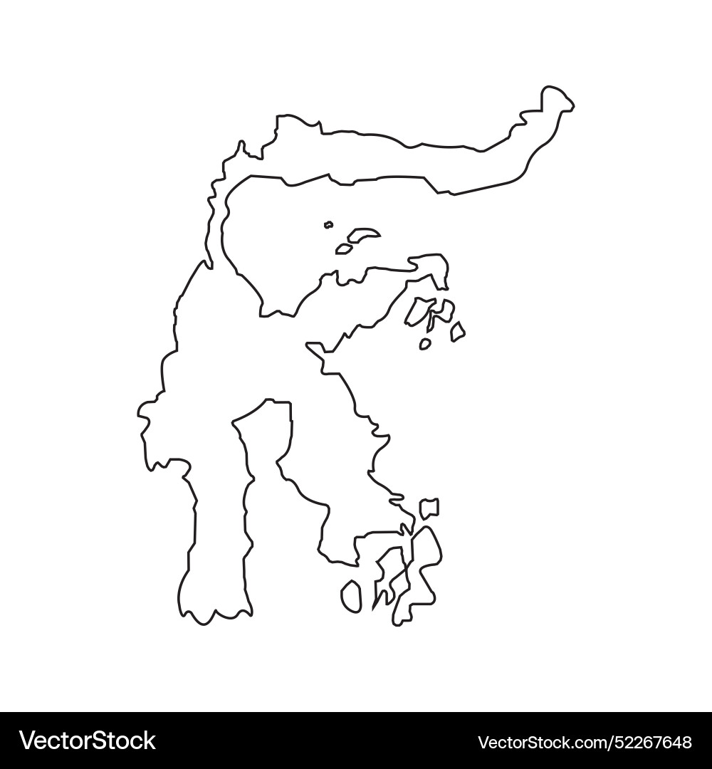 Sulawesi island map icon Royalty Free Vector Image