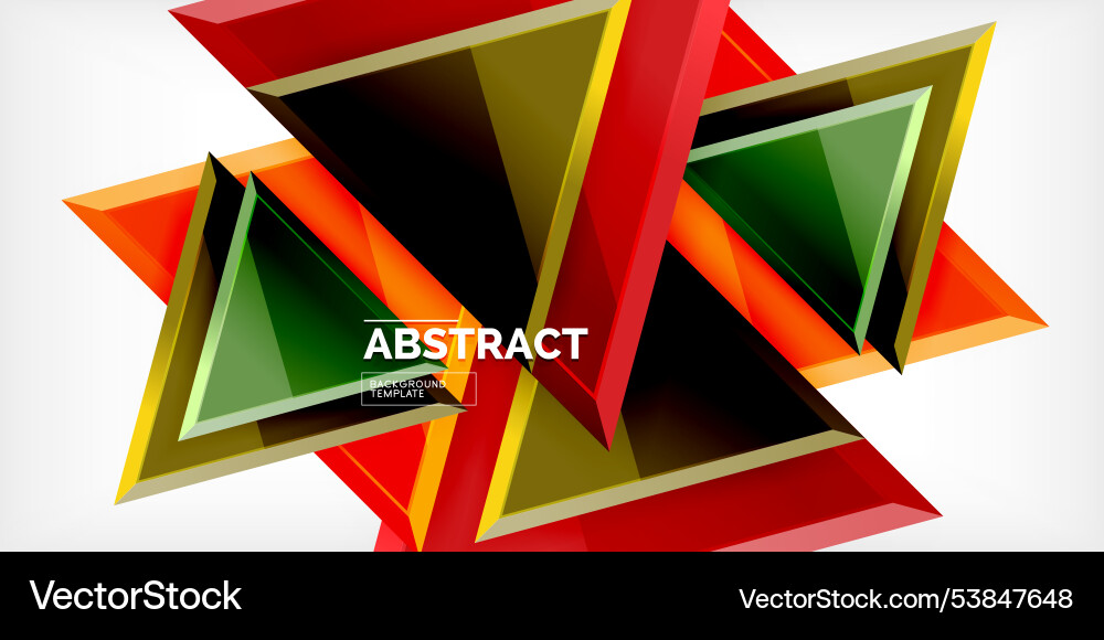 Triangle glass shapes geometric abstract Vector Image
