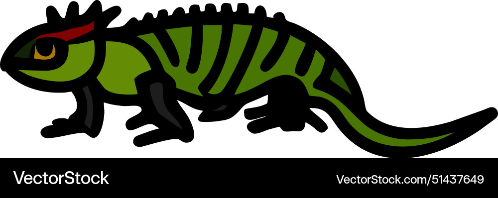 Agama lizard black icon Royalty Free Vector Image