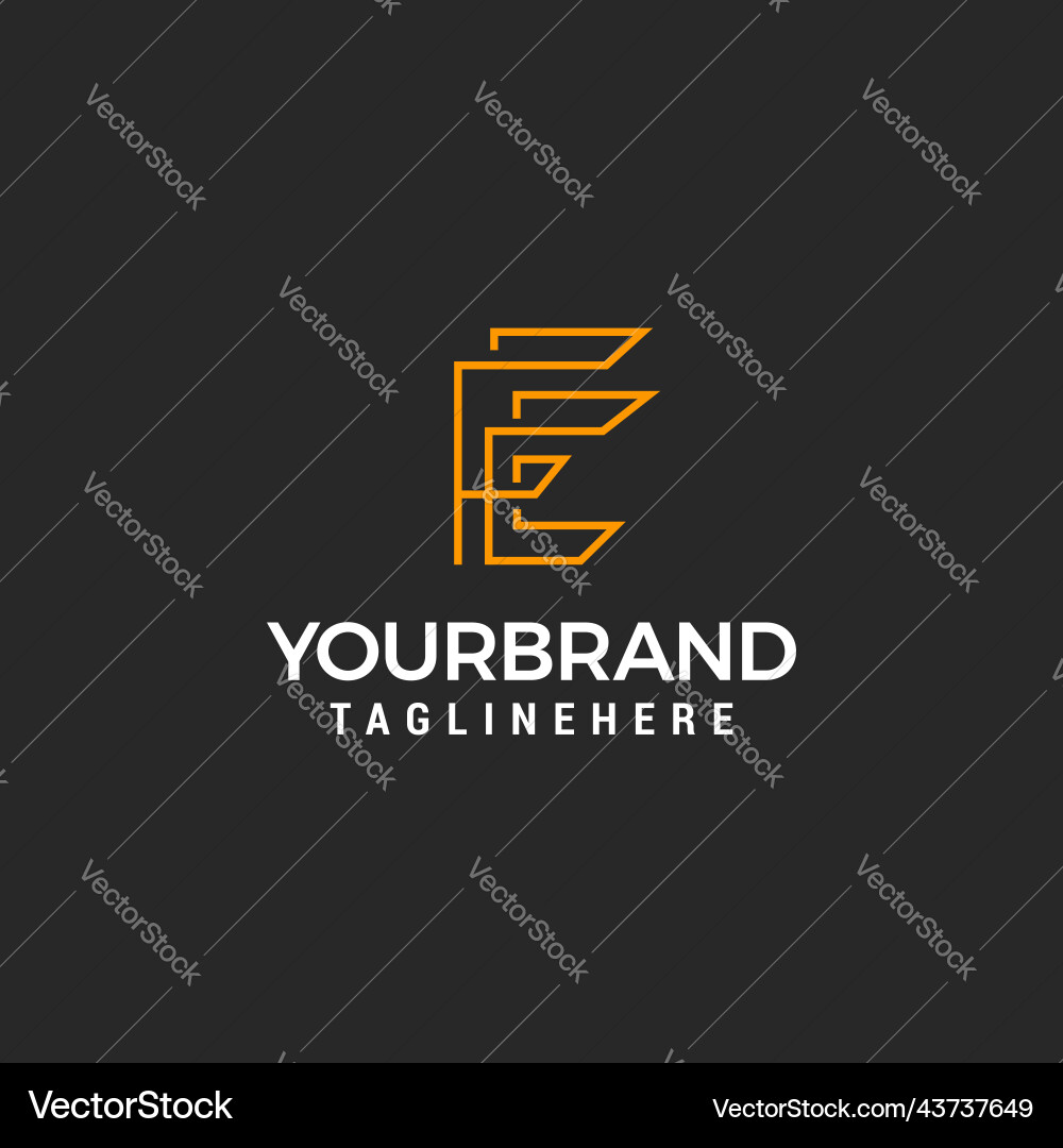 Alphabet letters initials monogram logo fe ef Vector Image