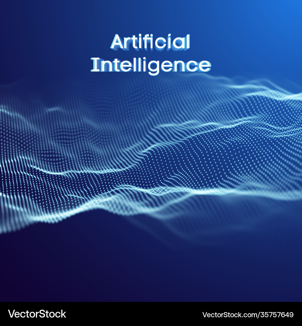 Artificial intelligence communication network Vector Image