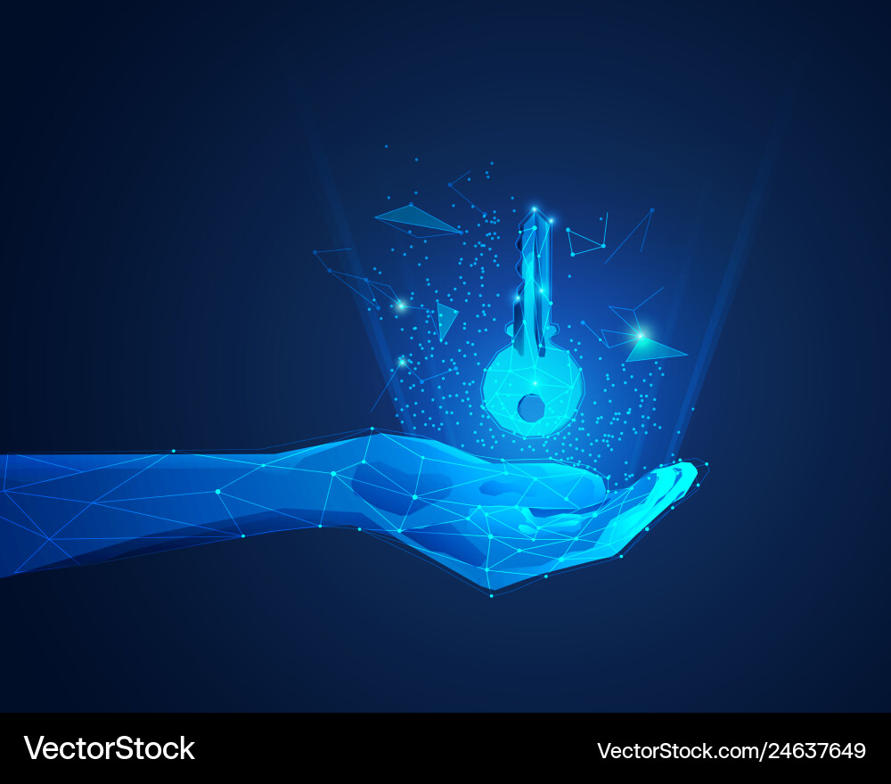 Futuristic hand Royalty Free Vector Image - VectorStock
