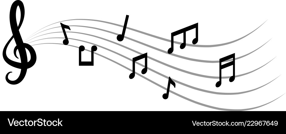 Music notes graphic design template Royalty Free Vector
