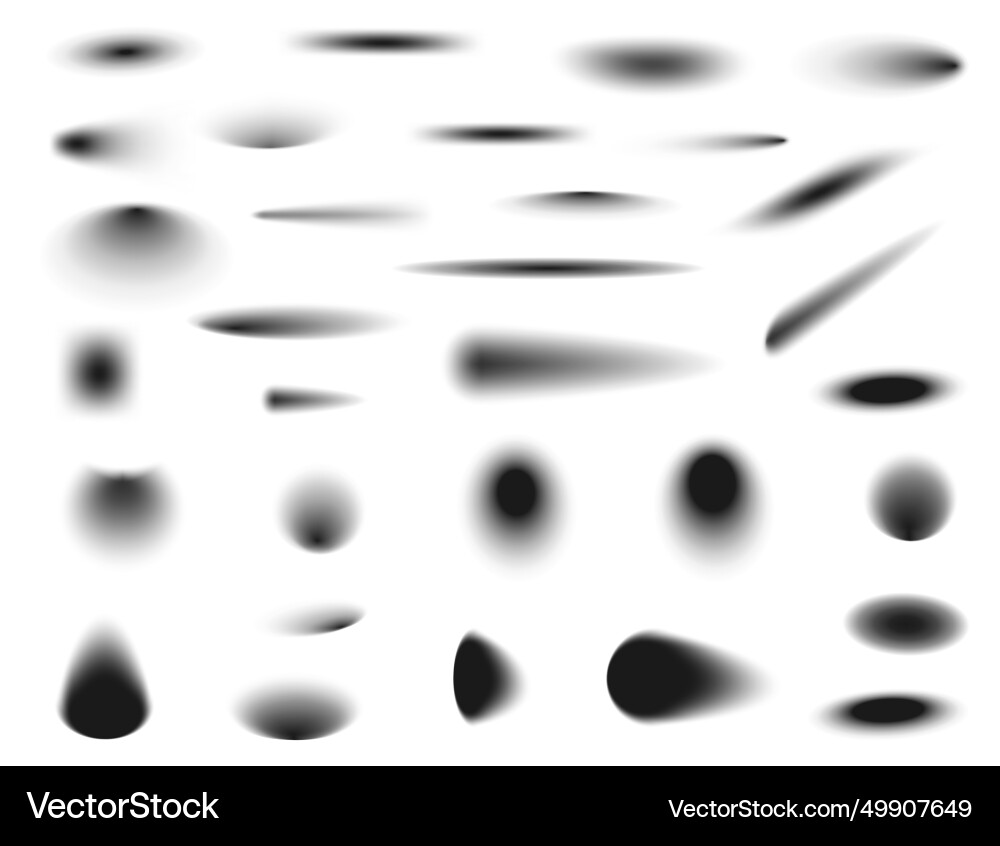 Realistic short and long round shadows effect Vector Image