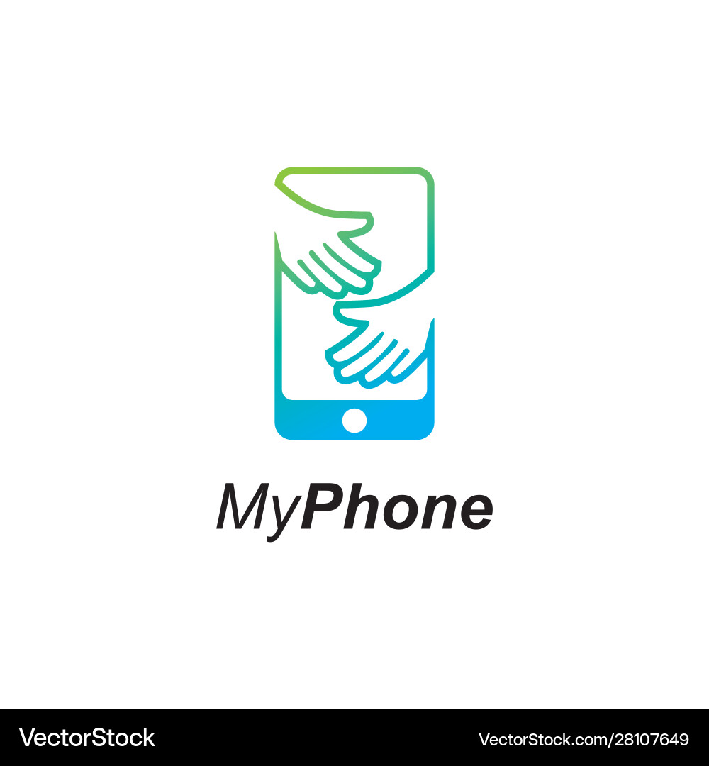 Smartphone Logo Template Royalty Free Vector Image