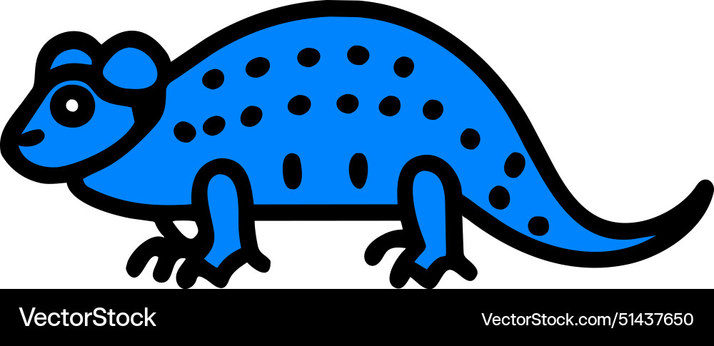 Agama lizard blue icon Royalty Free Vector Image