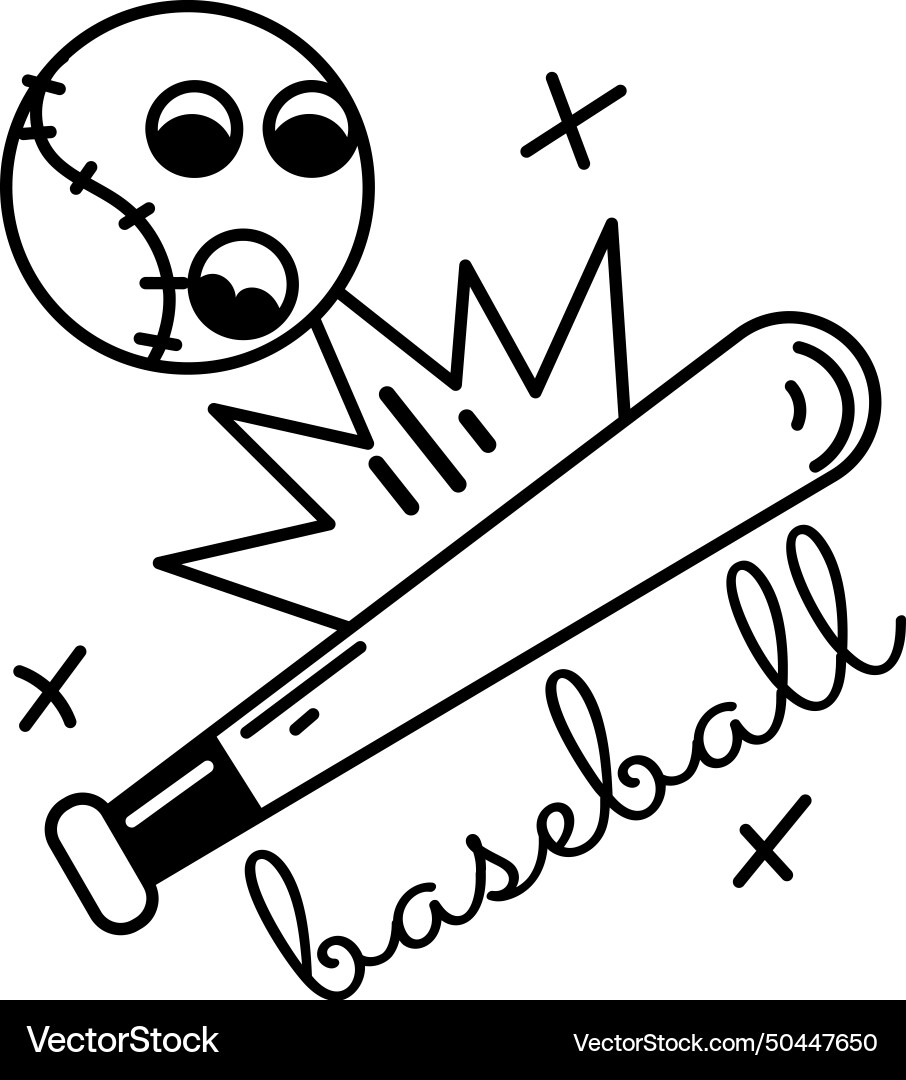 Baseball sport Royalty Free Vector Image - VectorStock