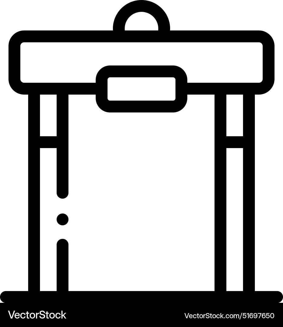 Body Scanner Icon Thin Linear Style Design Vector Image