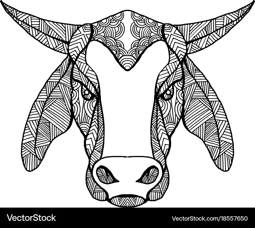 Brahma Bull Mandala Royalty Free Vector Image - VectorStock