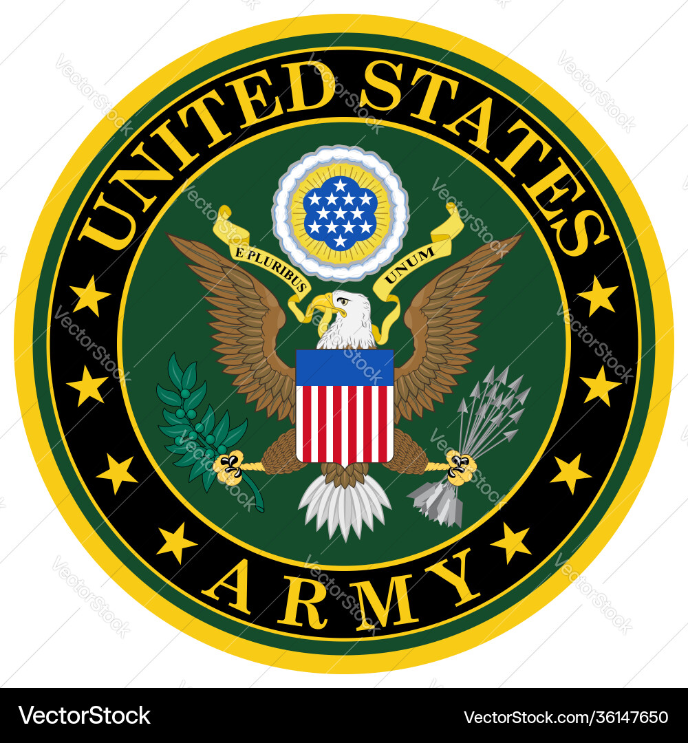 Coat arms united states army Royalty Free Vector Image