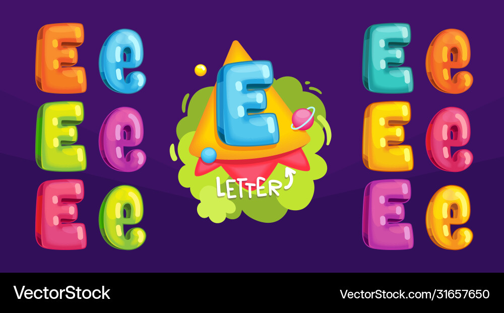 Letter e Royalty Free Vector Image - VectorStock