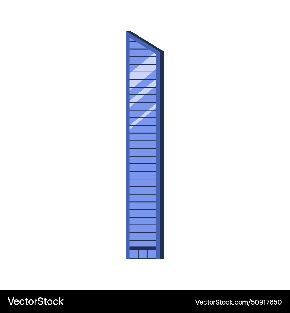 Modern skyscraper with reflection in glass windows