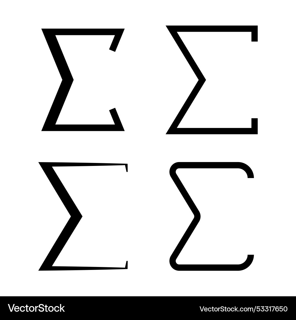 Sigma icon mathematics Royalty Free Vector Image