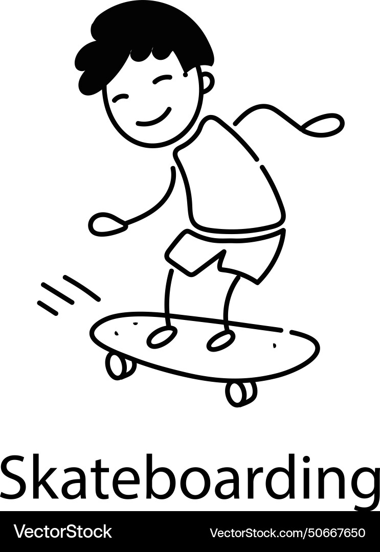 Skateboarding Royalty Free Vector Image - VectorStock