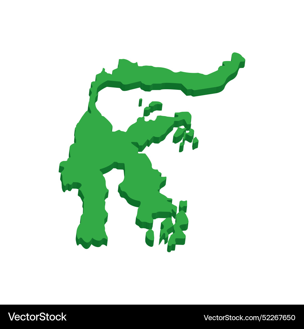 Sulawesi island map icon Royalty Free Vector Image