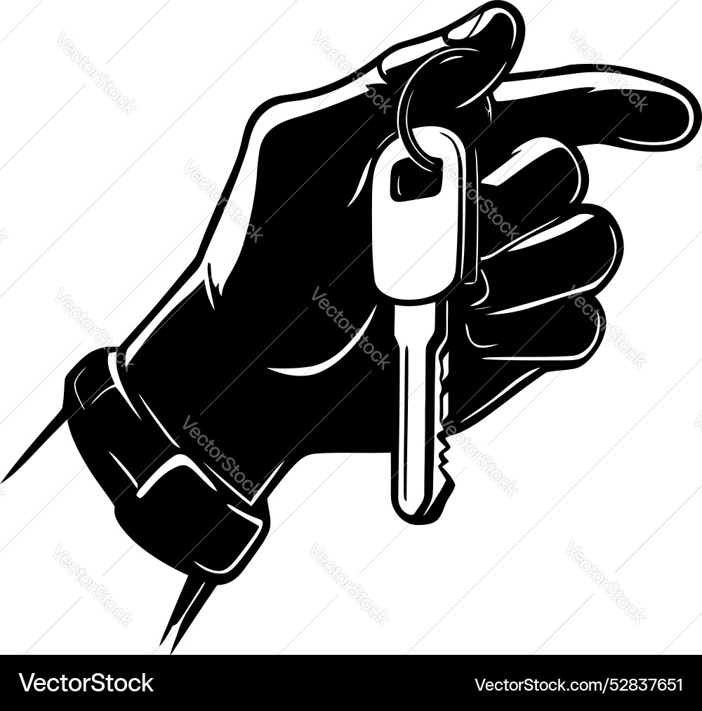 Access assurance hand holding key icon secure Vector Image