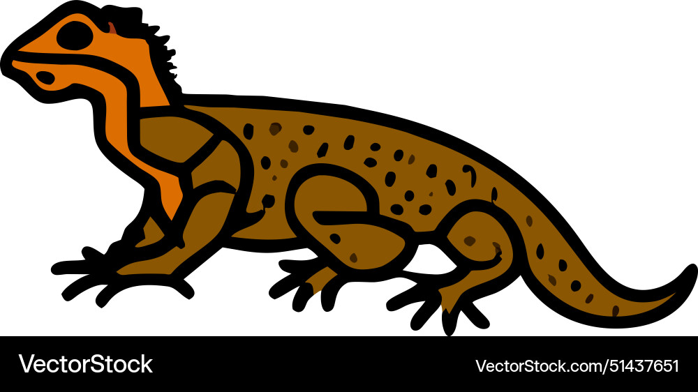 Agama lizard brown icon Royalty Free Vector Image
