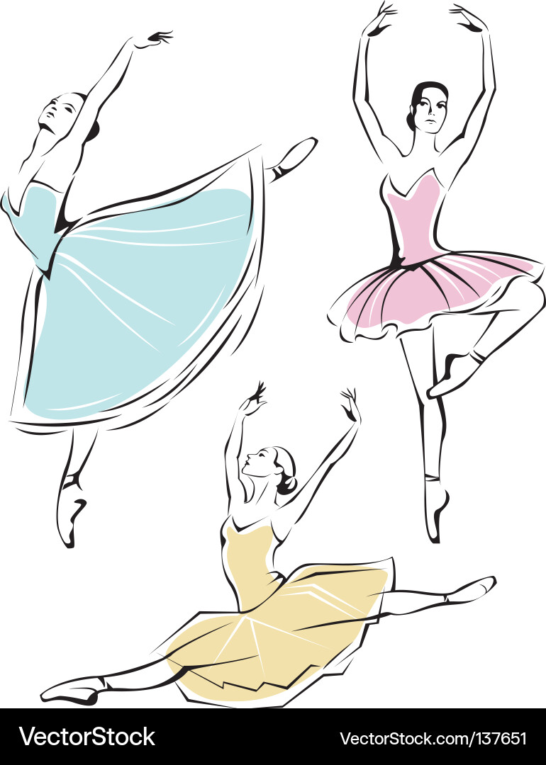 Ballet dancers Royalty Free Vector Image - VectorStock
