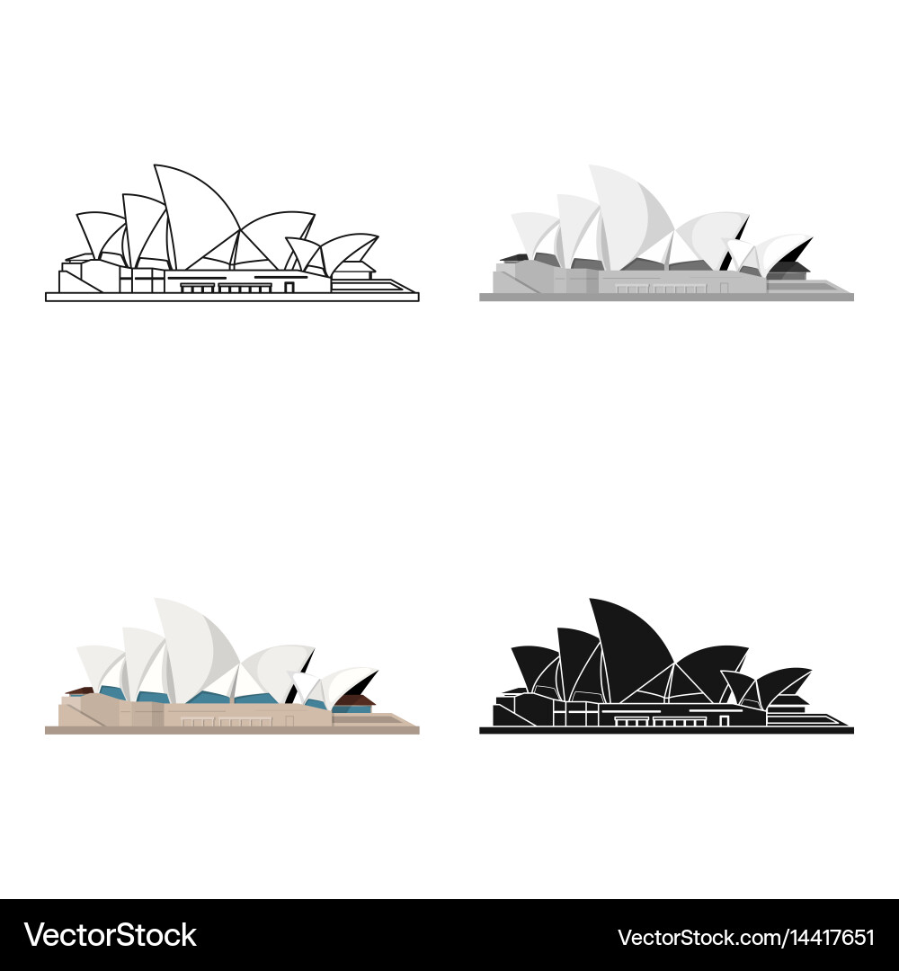 Sydney Opera House - Cartoon Icon Royalty Free Vector Image