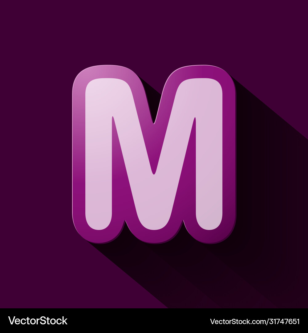 Volume icons alphabet m Royalty Free Vector Image