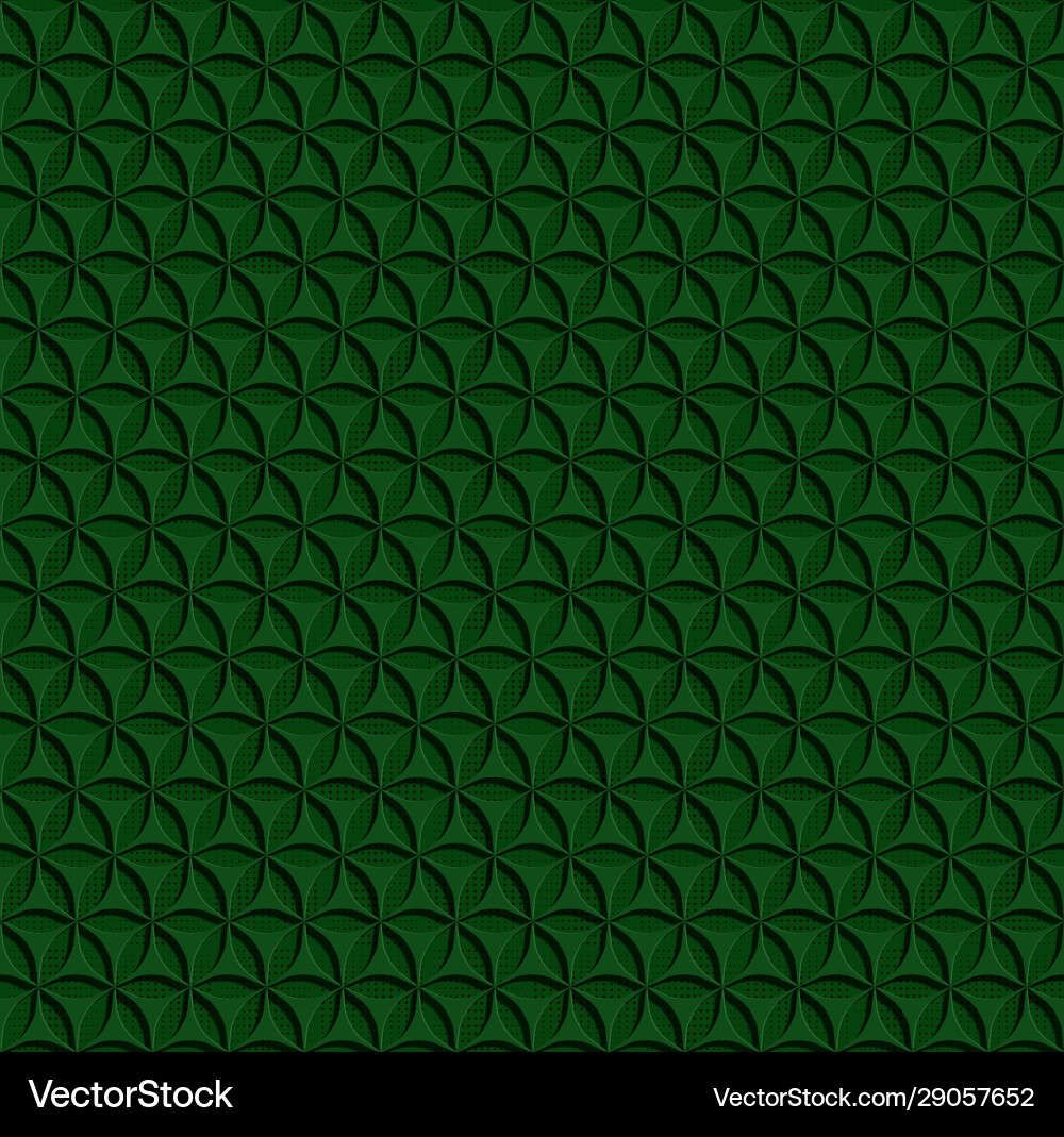 3D Green Leaf Pattern Royalty Free Vector Image