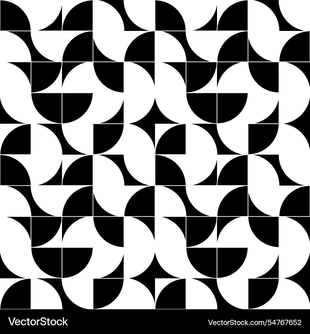 Black and white quarter circle pattern Royalty Free Vector