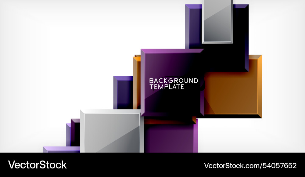 Colorful squares and rectangles Royalty Free Vector Image