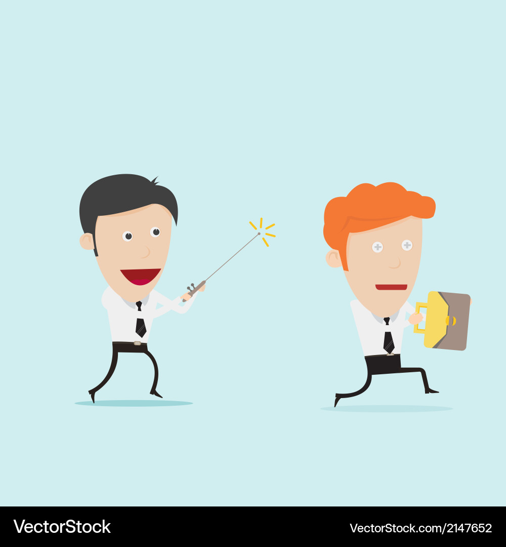 Controlling a worker with remote control Vector Image