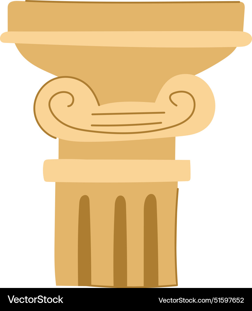 Greece column ancient cartoon Royalty Free Vector Image