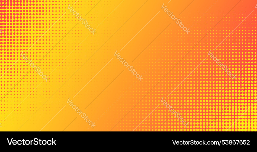 Halftone yellow orange gradient abstract Vector Image