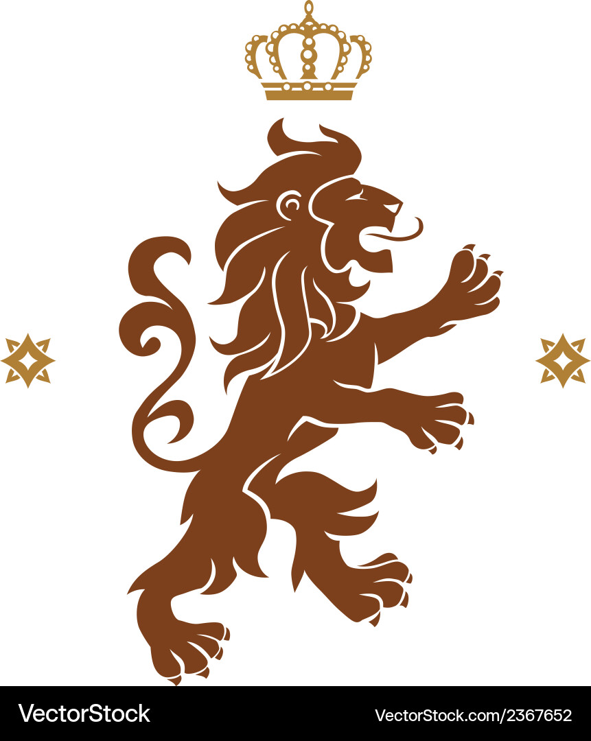 Lion emblem Royalty Free Vector Image - VectorStock