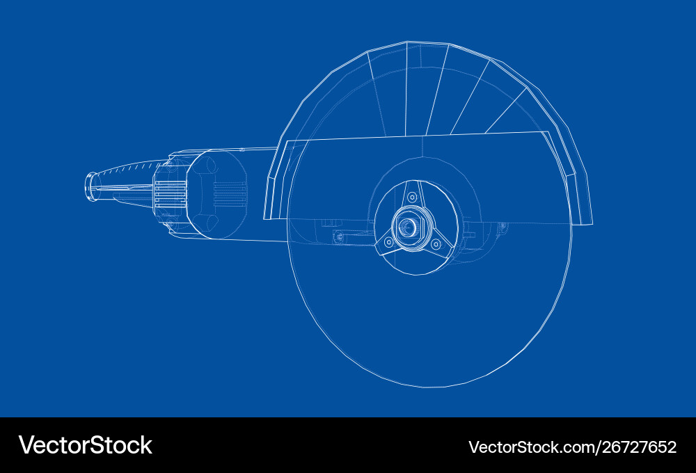 Outline electric angle grinder Royalty Free Vector Image