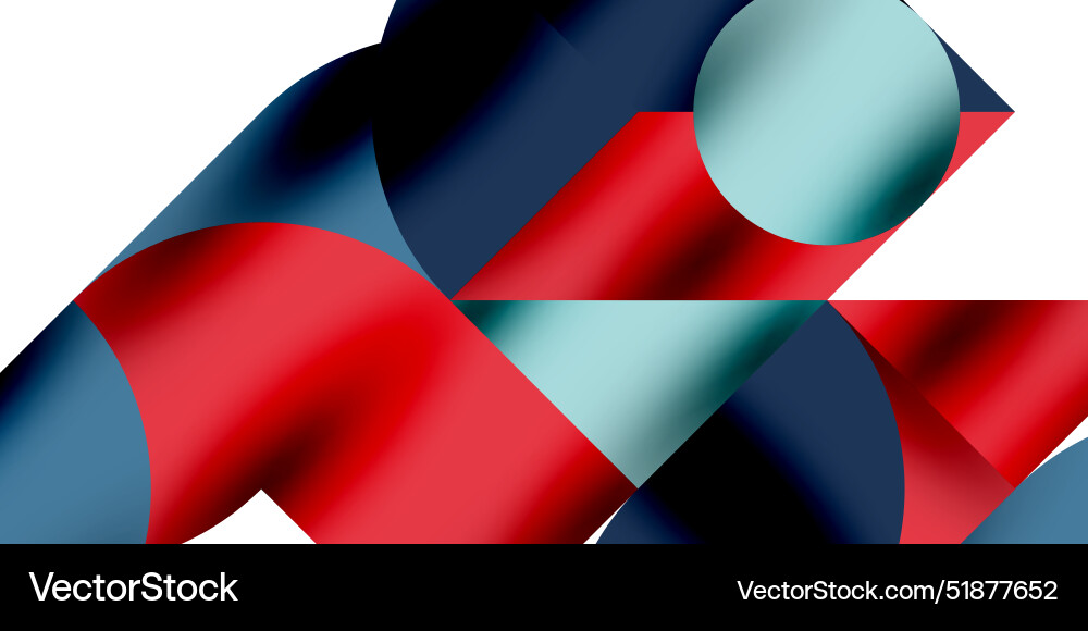 Tech minimal circular shapes geometric art Vector Image