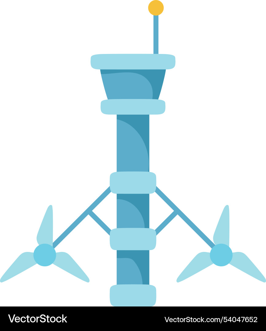 Tidal power ocean renewable energy Royalty Free Vector Image