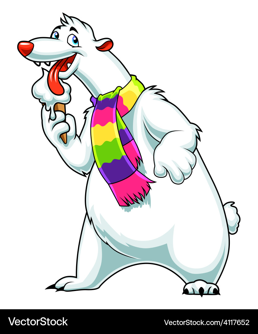 White bear Royalty Free Vector Image - VectorStock